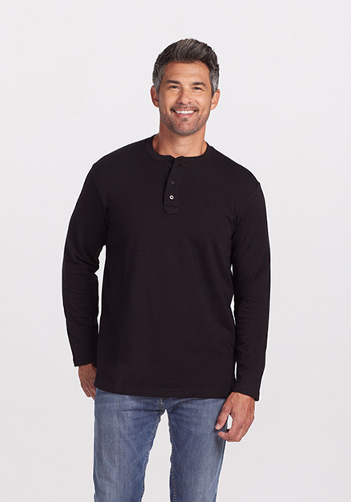 Mens Merino Wool Henley - Free Shipping - Woolx Jackson