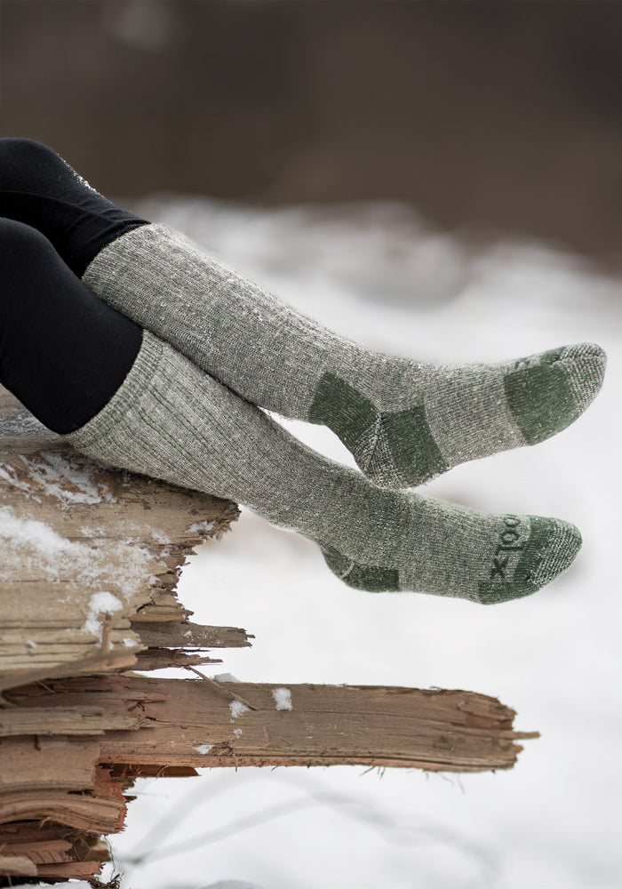Heavyweight Merino Wool Socks Warm Over-the-Calf Wool Socks For Snow ...