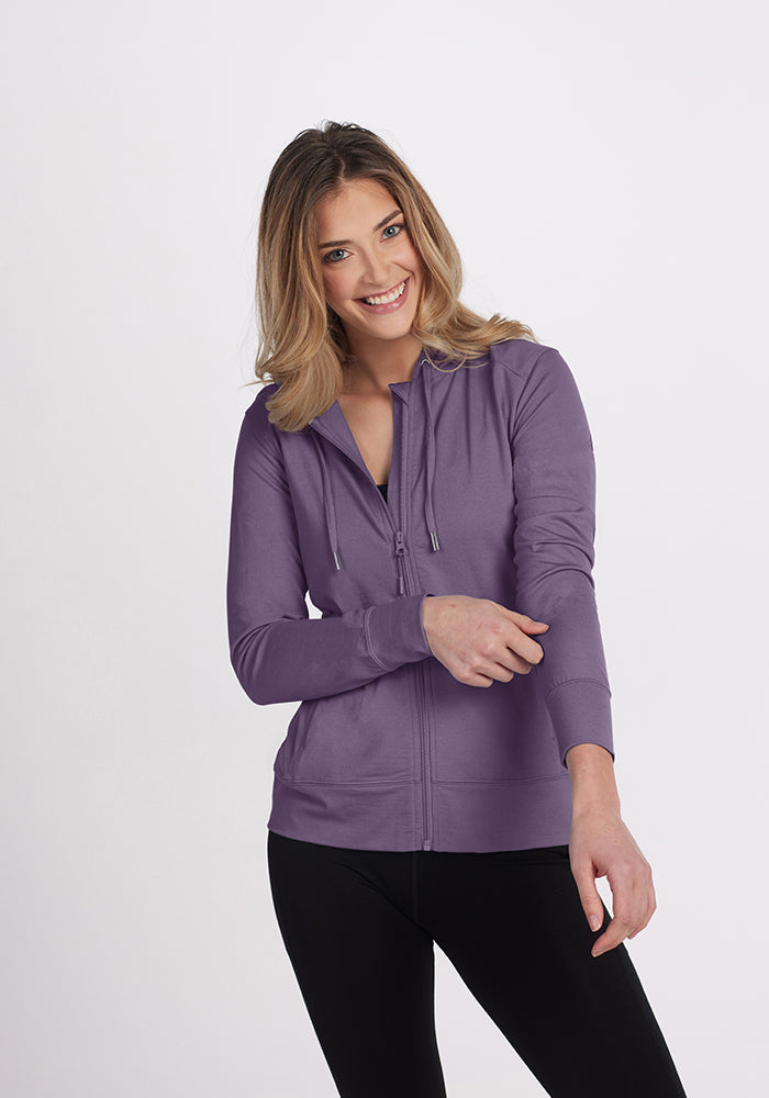 Womens Merino Wool Hooded Zip Front Sweatshirt - Free Shipping – Woolx