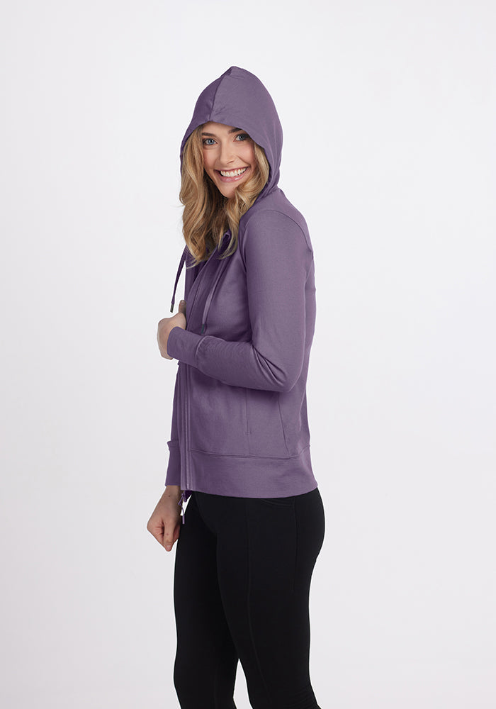 Womens Merino Wool Hooded Zip Front Sweatshirt - Free Shipping – Woolx