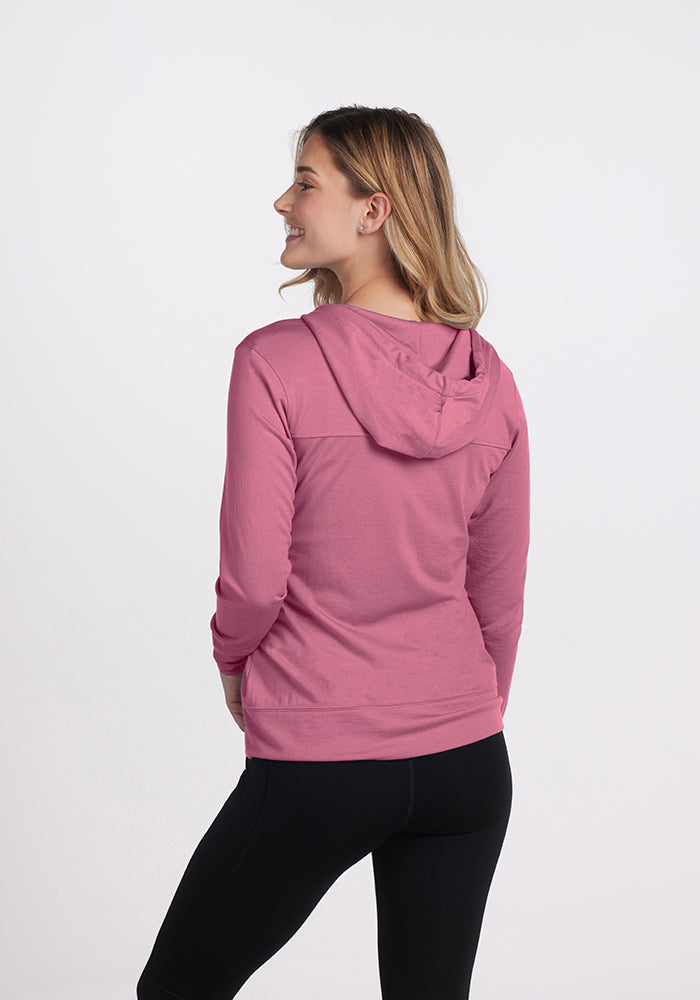 Womens Merino Wool Hooded Zip Front Sweatshirt - Free Shipping – Woolx