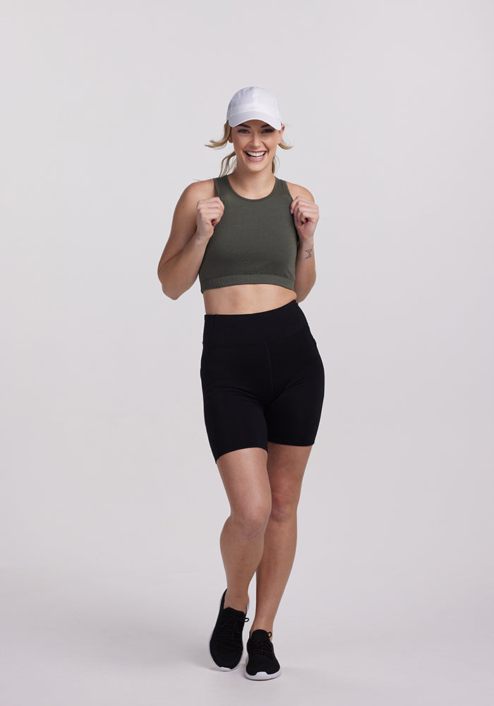 Merino Wool Bralette - Bralette Wicks Sweat and Odor - Woolx Mila Bra