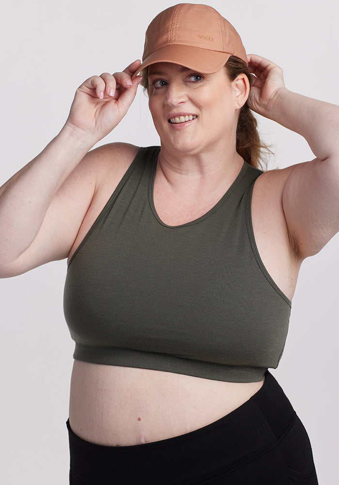 Merino Wool Bralette - Bralette Wicks Sweat and Odor - Woolx Mila Bra