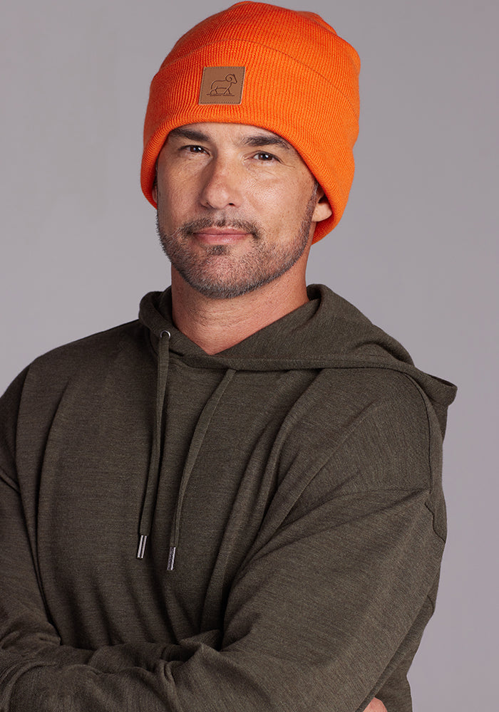 Baylor Beanie - Bright Orange – Woolx