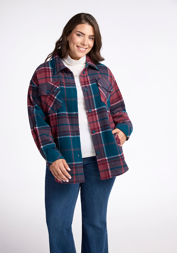 Plaid Shacket | Sawyer Oversized Merino Wool Shirt Jacket – Woolx