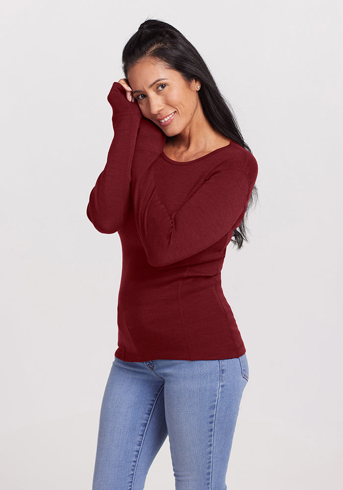Women's Merino Wool Base Layer Shirt - Womens Tops - Free Shipping – Woolx