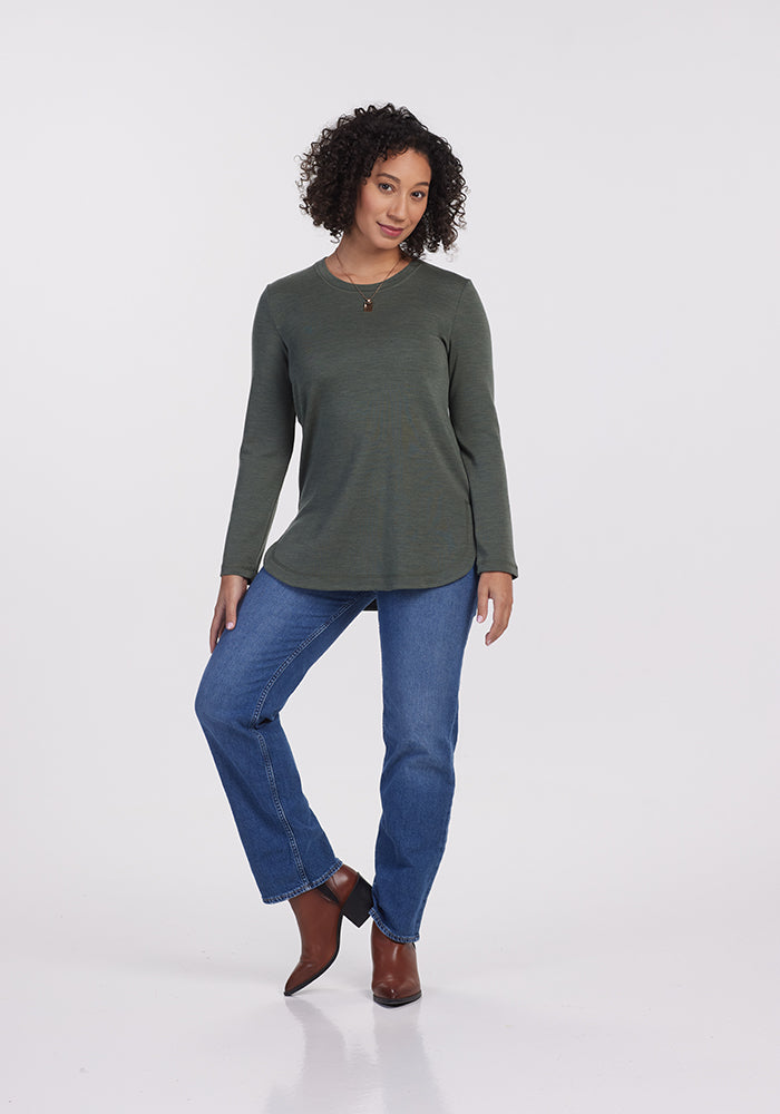 Womens Merino Wool Crew Neck Tunic - Free Shipping – Woolx