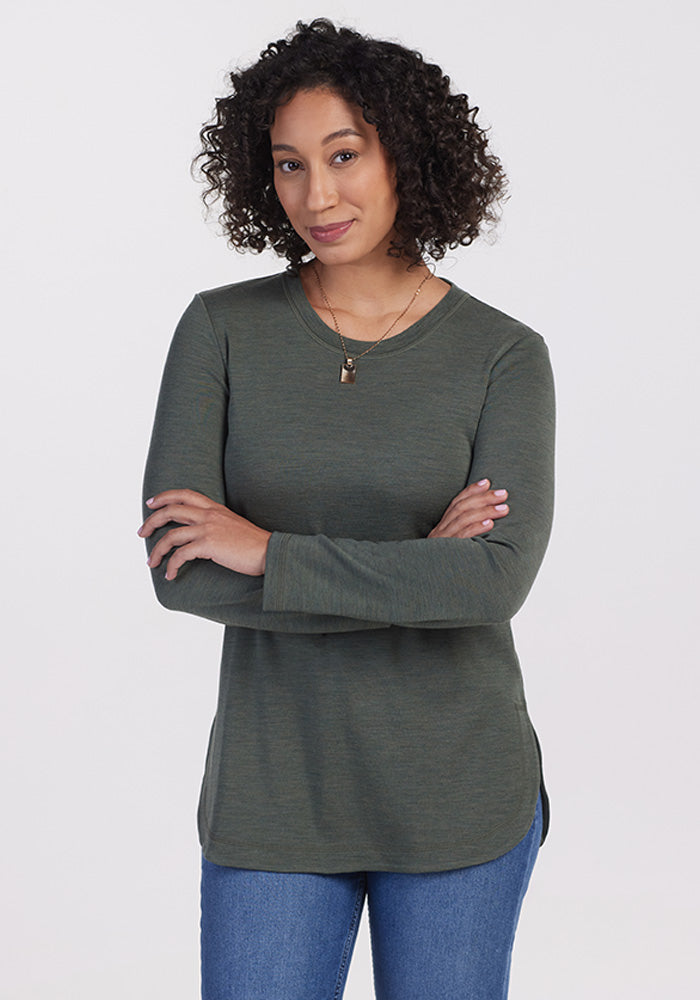 Womens Merino Wool Crew Neck Tunic - Free Shipping – Woolx