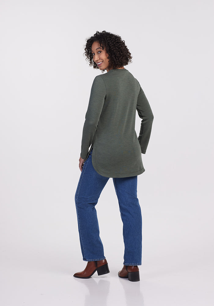 Womens Merino Wool Crew Neck Tunic - Free Shipping – Woolx
