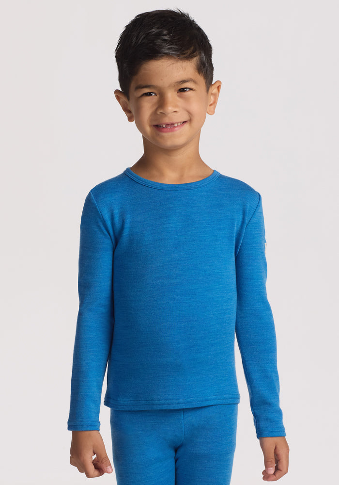 Boys Merino Wool Base Layer Top | Soft & Warm Mini Woolx