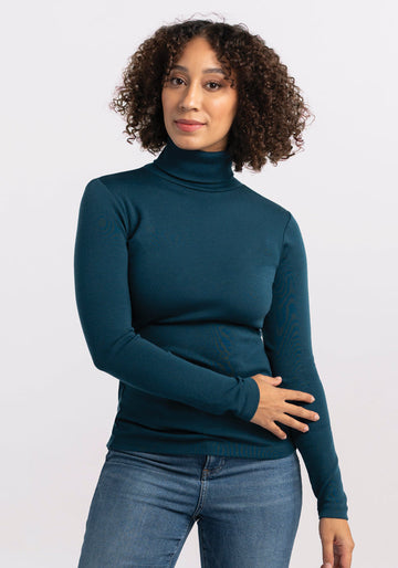 Women's Merino Wool Turtleneck - The Woolx Peyton - Free Shipping