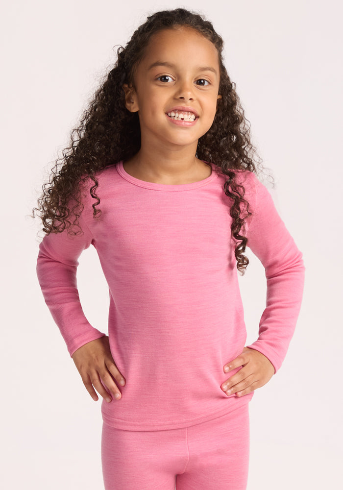 Girls Merino Wool Base Layer Top | Soft & Warm Mini Woolx