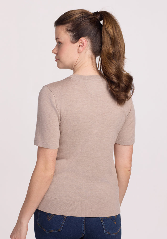 Anna Crew Sweater - Sandstone Haze – Woolx