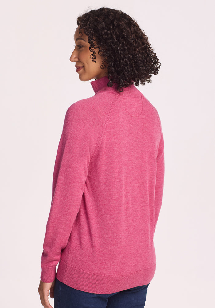 Collins Half Zip Sweater - Wild Salmon – Woolx