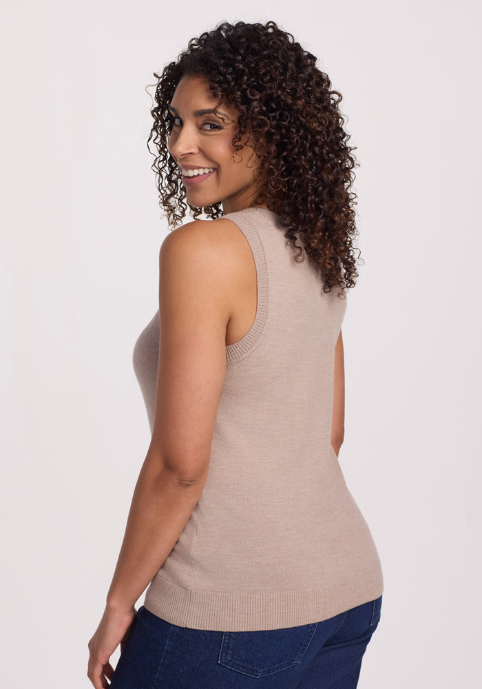 Chessy Tank Top - Sandstone Haze – Woolx