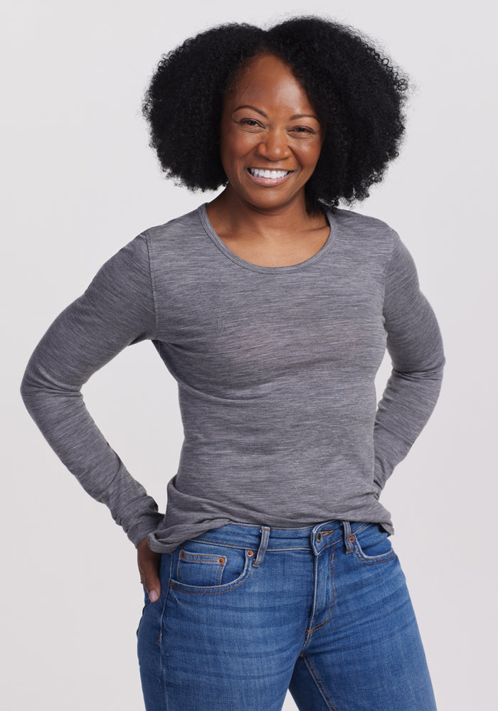 All Season Base Layer | Remi Lightweight Merino Wool Scoop Neck – Woolx