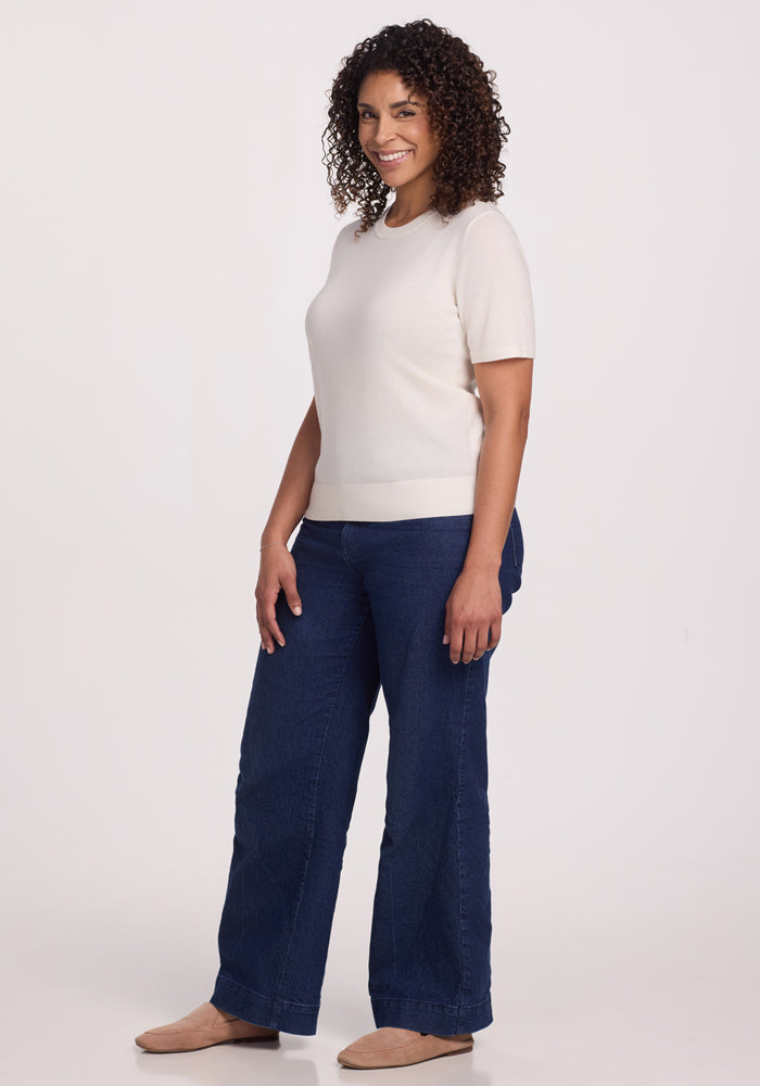 Anna Crew Sweater - Dewdrop Pearl – Woolx