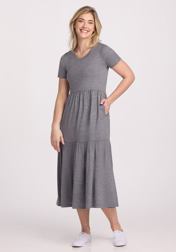Lucia Dress - Graphite Heather – Woolx