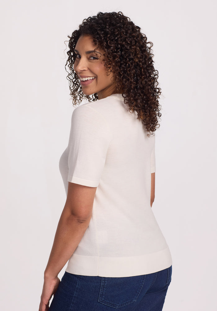 Anna Crew Sweater - Dewdrop Pearl – Woolx