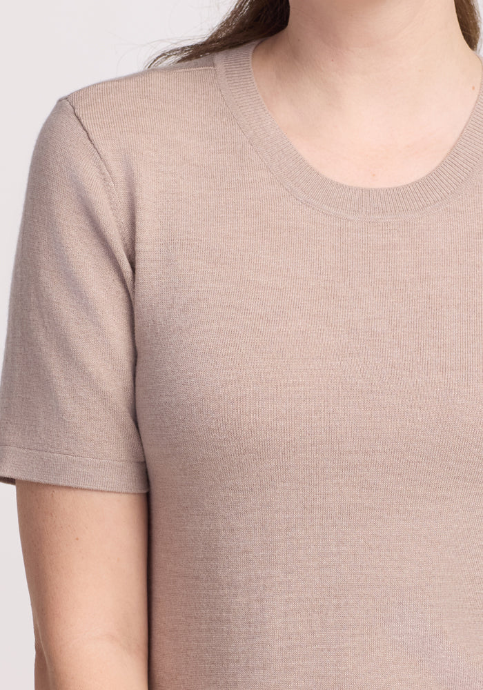 Anna Crew Sweater - Sandstone Haze – Woolx