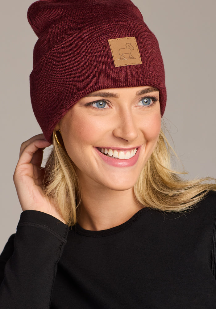 Baylor Beanie - Toasted Garnet – Woolx