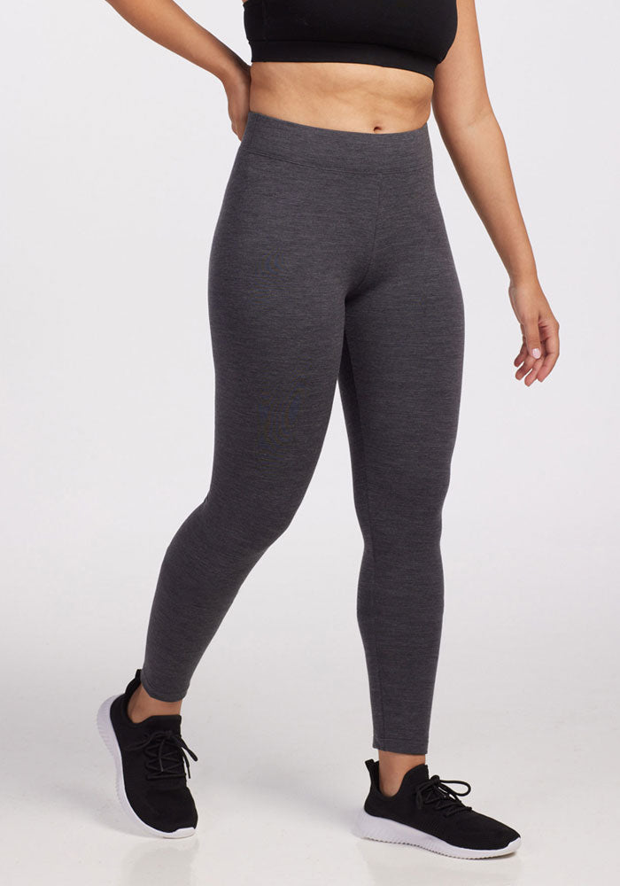 Women's Tall Merino Wool Base Layer Leggings - Longer Length Leggings ...