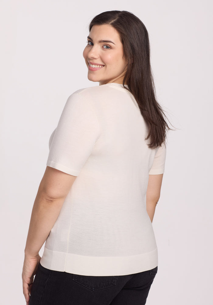 Anna Crew Sweater - Dewdrop Pearl – Woolx