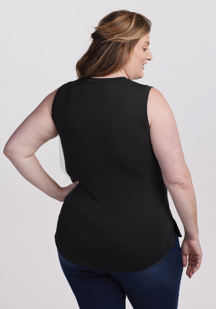 Bella Tunic Top - Black – Woolx