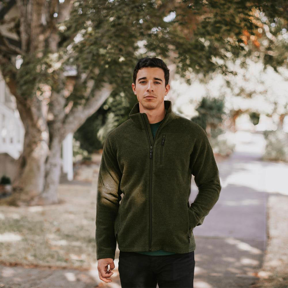 Mens Merino Wool Zip Up Jacket - Extremely Warm - Free Shipping – Woolx