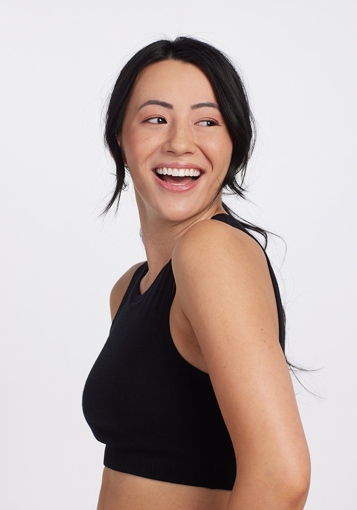 Merino Wool Bralette - Bralette Wicks Sweat and Odor - Woolx Mila Bra